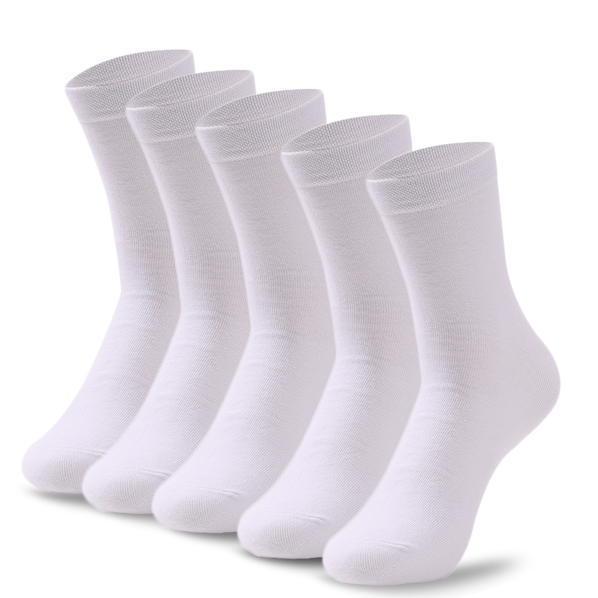 Men Four Seasons Soft Solid Color 5 Pack Cotton Socks | Calceus